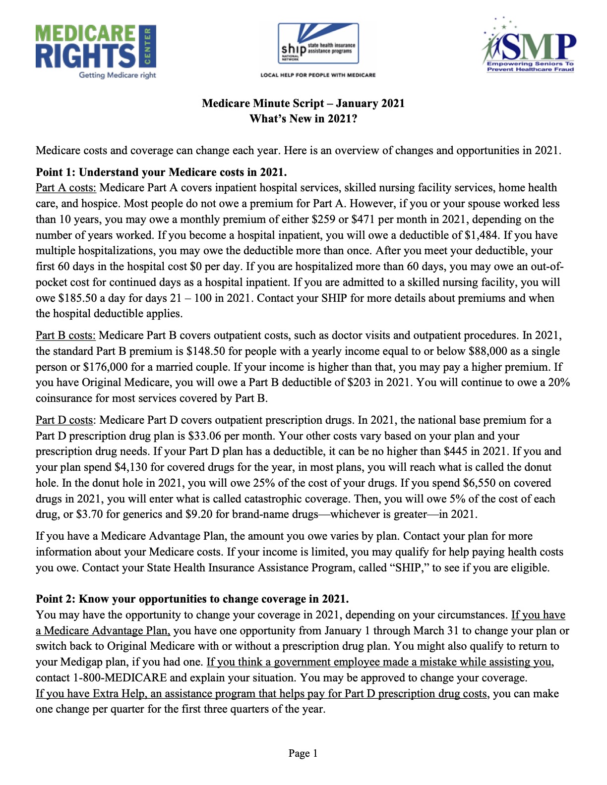 SHIP Counseling (Help Understanding Health Insurance Coverage ...